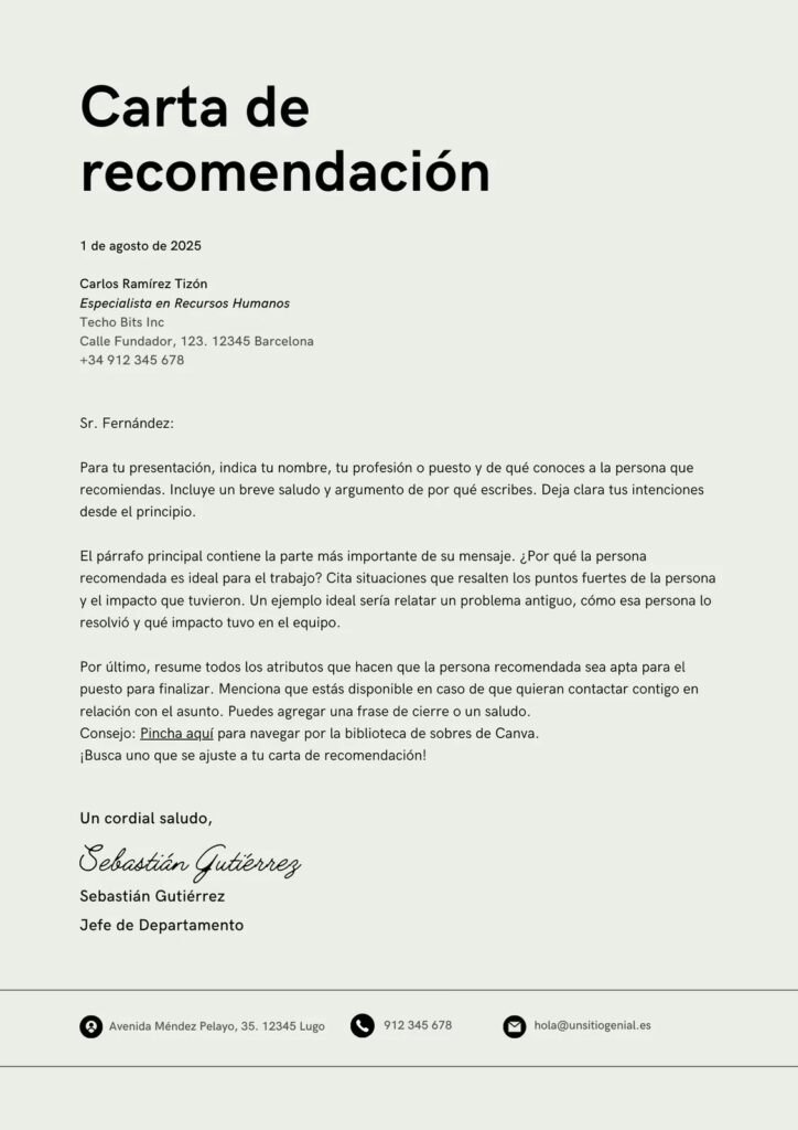Cómo Escribir una Carta de Recomendación Laboral | PIAC