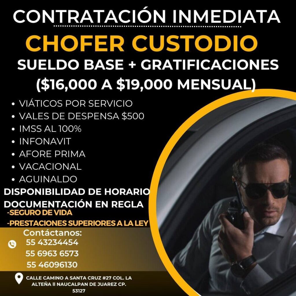 Chofer Custodio Rol Requisitos Y Búsqueda Piac